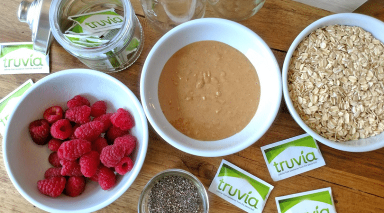 Peanut Butter Overnight Oats with Truvia Natural Sweetener - BoredMom