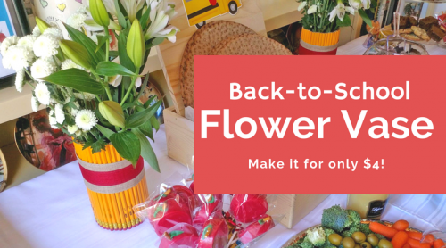 Back-to-School Flower Vase Craft - BoredMom