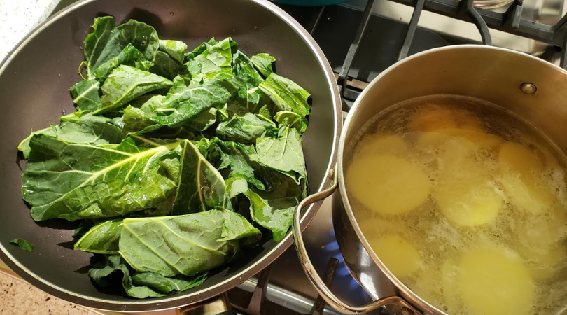 Spring Greens Potato Bake - BoredMom