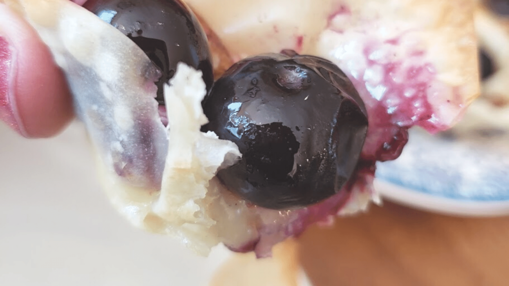 Easy Sweet & Savory Blueberry + Brie Wonton Bites - BoredMom