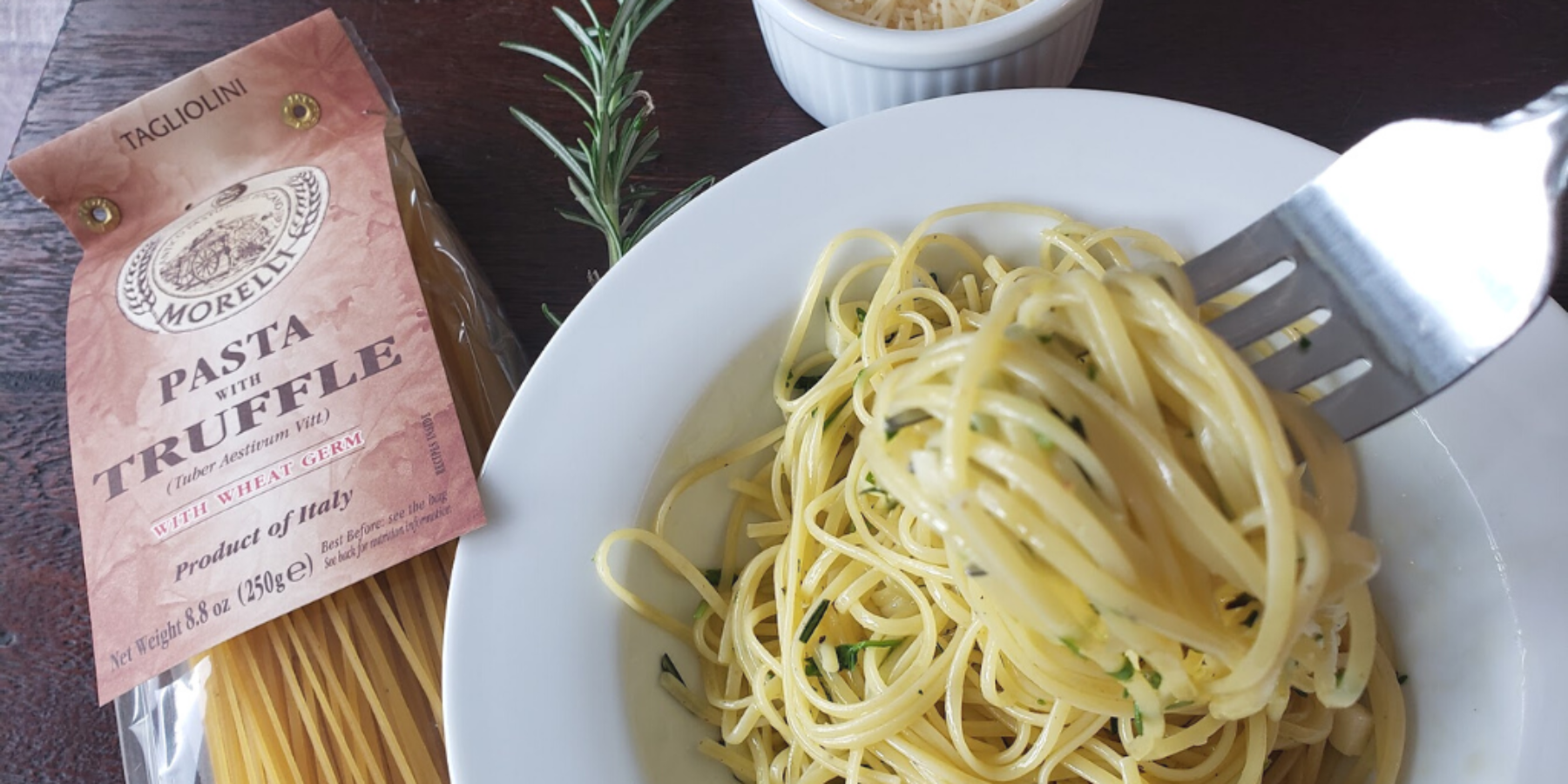 Truffle Pasta Paired with Fresh Garden Herbs - BoredMom